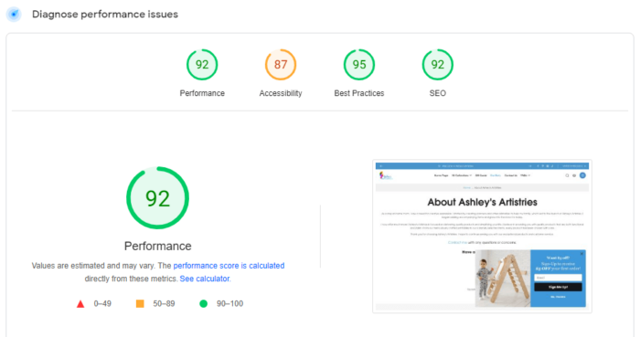 How Eurus Theme Transforms Ashley's Artistries Website - Omni Themes
