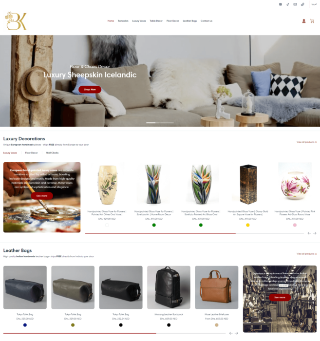 Eurus Theme Brings RTL Language Solution for BazarKom Website - Omni Themes