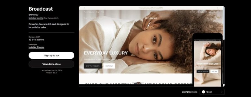 Broadcast Theme Shopify: Pros, Cons and Alternative 2025